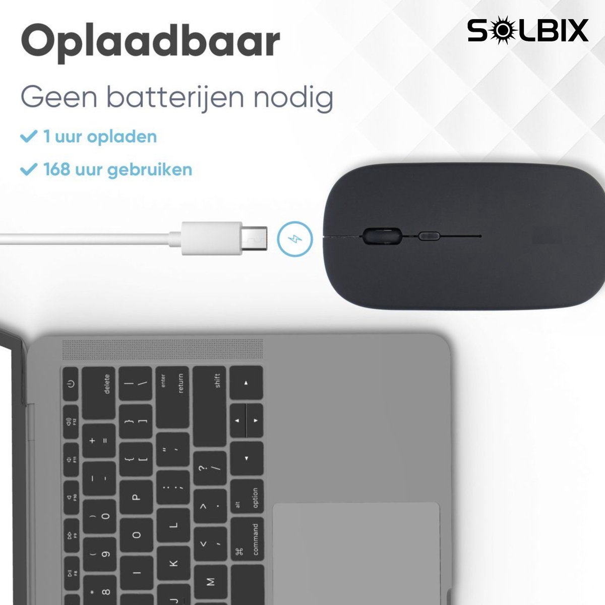 SOLBIX® Draadloze Muis 2.4G - Oplaadbaar - Bluetooth Muis Draadloos ...
