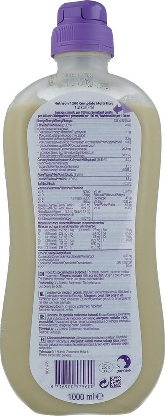 Nutricia Nutrison 1200 Complete Multi Fibre 8 x 1000ML ...