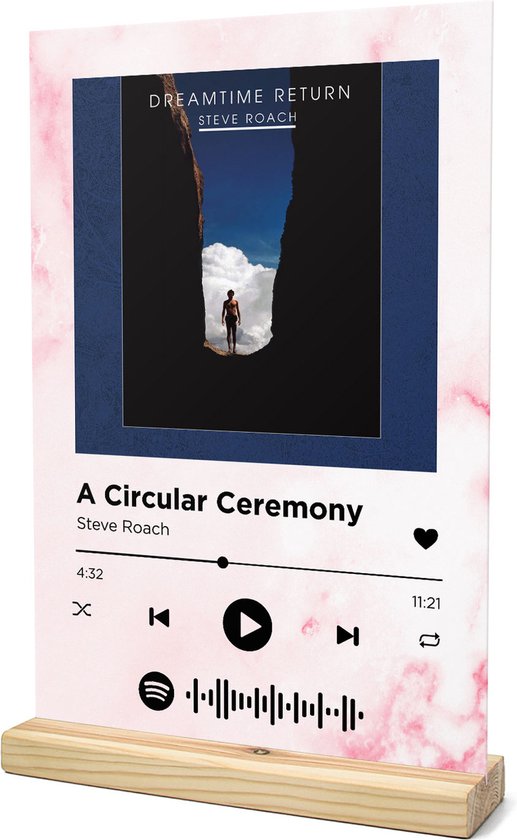 Songr Spotify Plaat - A Circular Ceremony - Steve Roach - 20x30 - Roze ...