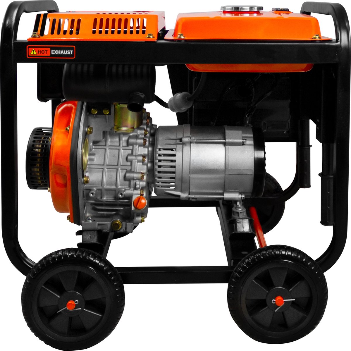 T-Mech Draagbare Diesel Stroomgenerator Noodstroom 2kVA 6pk -Open Frame ...