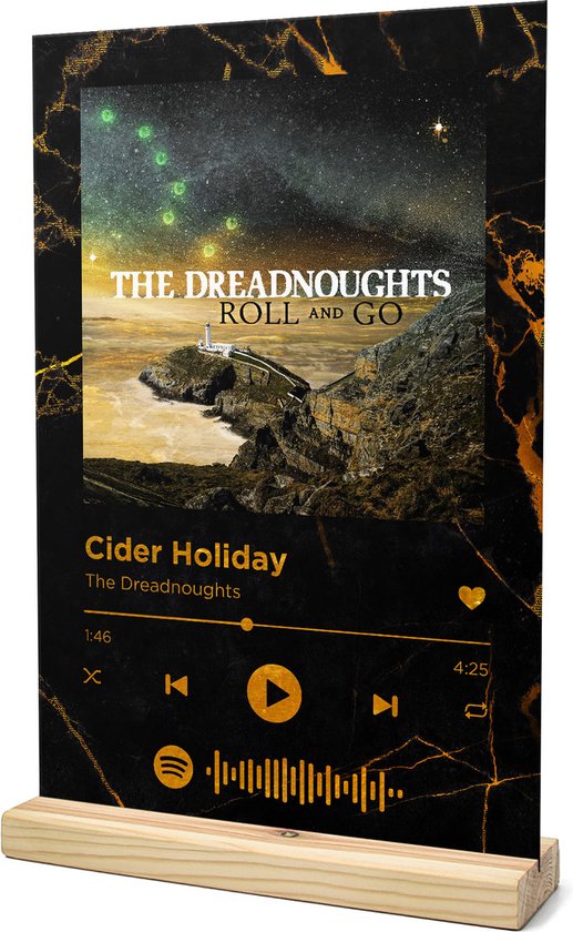 Songr Spotify Plaat - Cider Holiday - The Dreadnoughts - 20x30 - Zwart ...