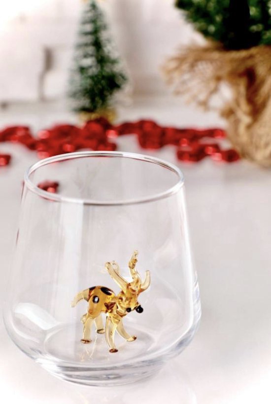 Piece of Glas - Drinkglas - Muranoglas - Kerst - Hert - Hertje - Glas ...