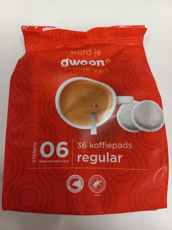 Koffiepads Regular classic Gwoon - geschikt voor senseo ® - pak 36 ...