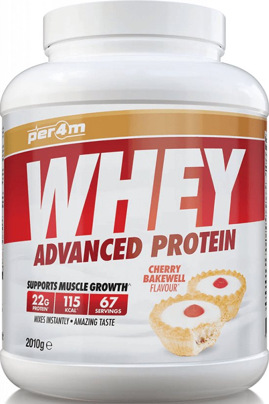 Per4m Whey Advanced Protein (2010g) Cherry Bakewell - Eiwitten - Eiwit Mix | bol