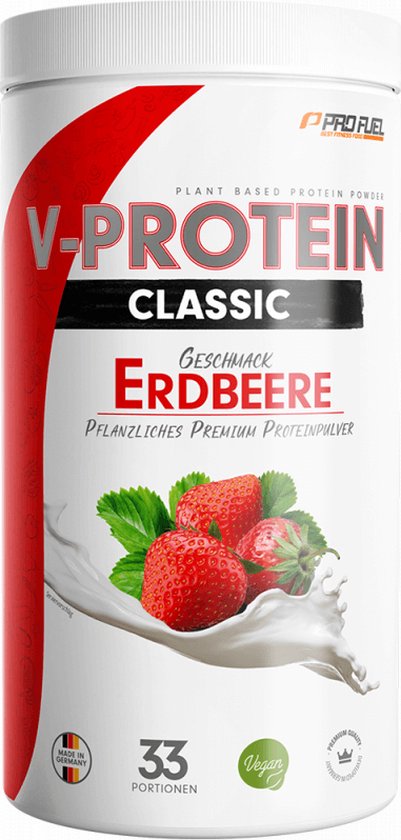 ProFuel V-Protein Classic (1000g) Strawberry - Eiwitten - Veganistisch ...