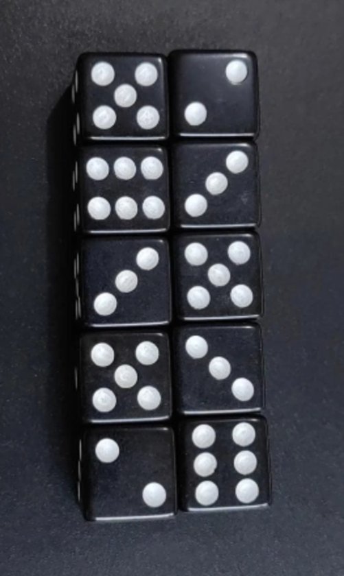 Dobbelstenen - Zwart - Dobbelen - Zwarte Dobbelstenen - Yahtzee ...