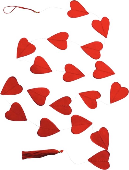 Luna-Leena duurzame kleine hartjes slinger rood - verticaal - L 1.35 cm ...