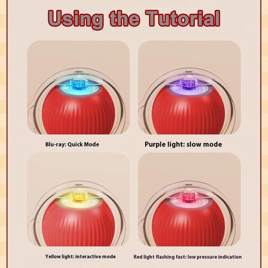 Interactieve kattenspeelgoedbal met LED-licht - Bewegingssensor Smart Pet Ball voor... | bol