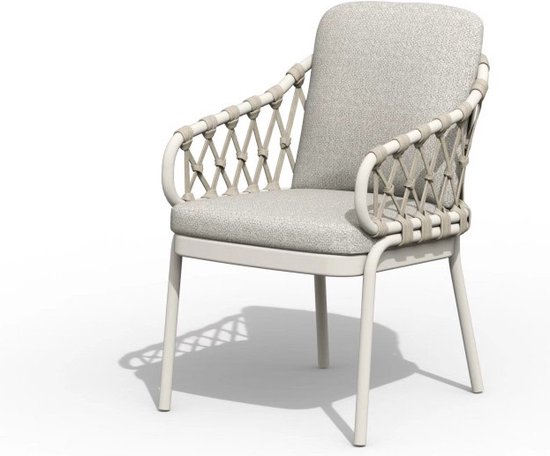 Tierra Outdoor Natal Dining Chair Creme White - Dove cushions | bol