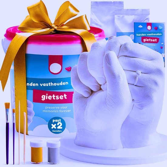 3D Gipsafdrukset Voor Koppels En Familie Met Goudverf – Eenvoudig Te ...