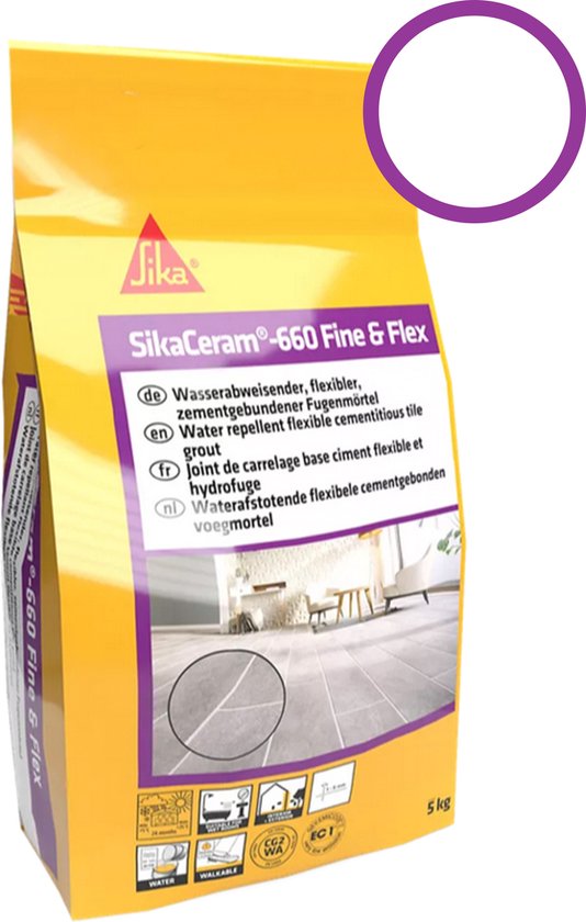 Sika Sikaceram 660 Fine And Flex Voegmortel White - 5KG | bol