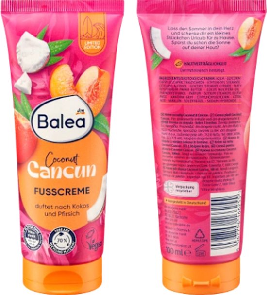 Balea Voetcrème Kokosnoot Cancun - Limited Edition 2025 | 1x 100 ml ...