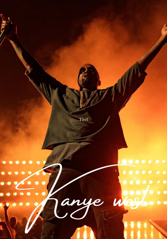 Kanye West poster- Kanye West - Kanye West Merch- Hoogwaardig glans ...