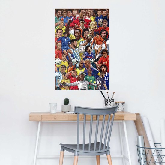 Reinders Poster Legendarische Voetbaliconen - 91,5x61cm - Papier ...