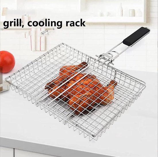 Afneembare opvouwbare vierkante roestvrijstalen grill Outdoor BBQ BBQ ...