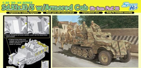 1:35 Dragon 6677 2024 versie Sd.Kfz.10/5 met gepantserde cabinebont 2 ...