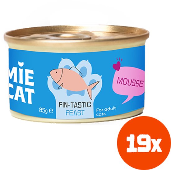 Tommie the Cat - kattenvoer natvoer - zijdezachte mousse vis - hoog in ...