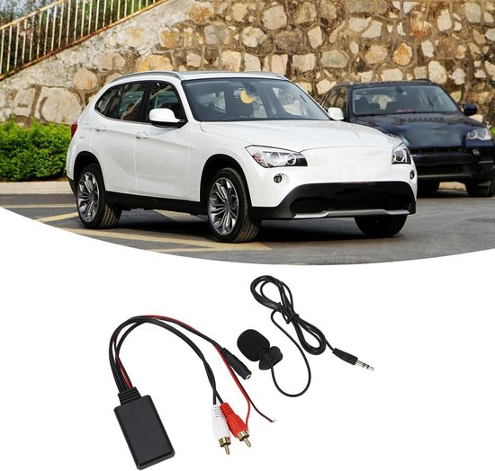 Bluetooth AUX-module 2 RCA-kabeladapter met Handsfree Microfoon ...