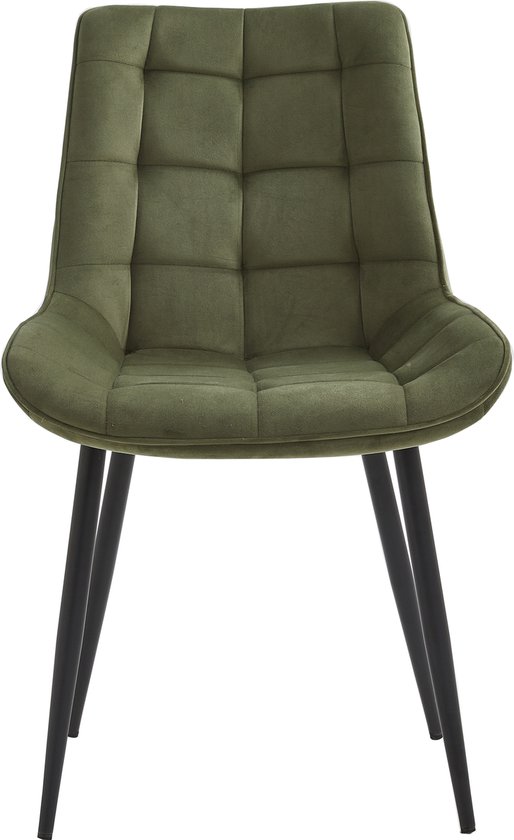 Colenis® - Quadra Eetkamerstoel - Set Van 6 - Groen - Fabb Stof ...