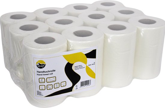 KURTT 12 mini Poetspapier, 1-laags, 120m per rol, Poetsrol - Tork rol ...