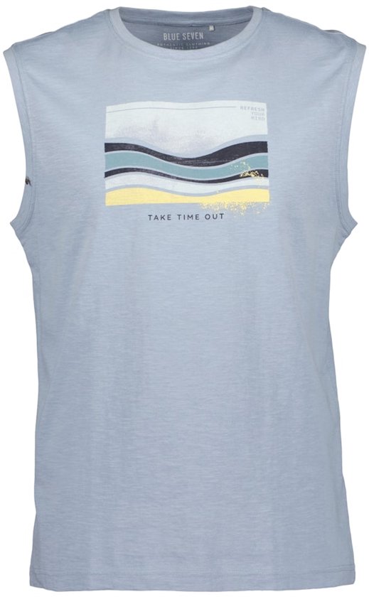Blue Seven - Tanktop 300036 blue met print mouwloos - maat L | bol