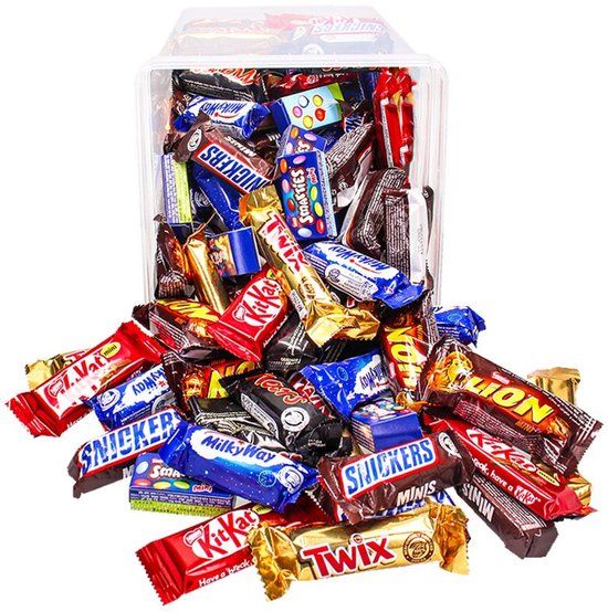 Chocoladeassortiment mini's - Smarties, Lion, KitKat, Mars, Snickers ...