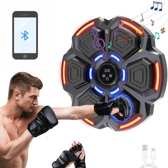Boksmachine met handschoenen - Boxing Machine - Met Bluetooth ...