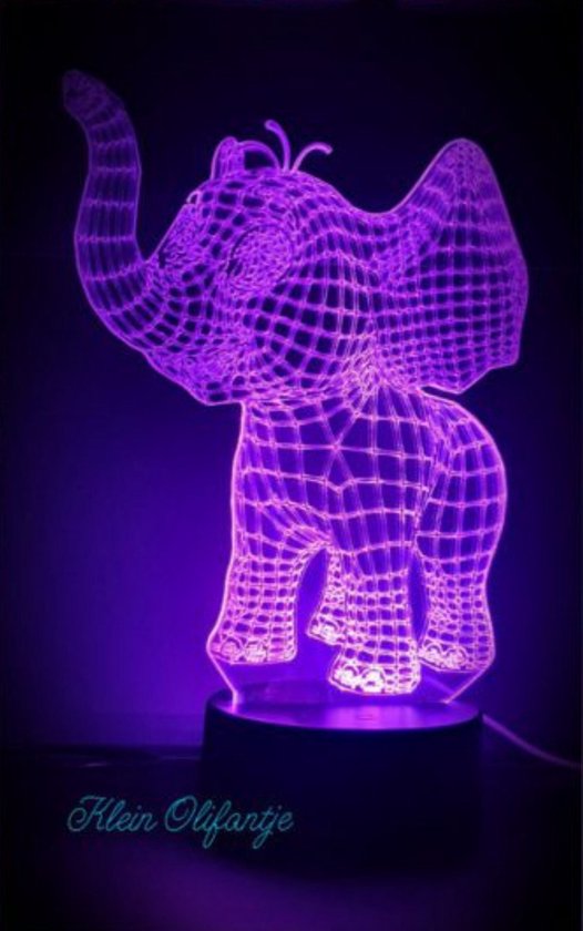 3D LED LAMP - KLEIN OLIFANTJE | bol