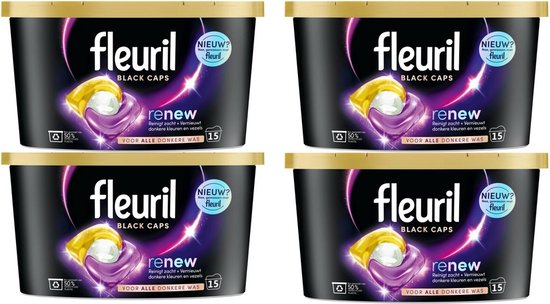 Fleuril Renew Black Capsules - Voordeelverpakking 4 x 15 Pods | bol