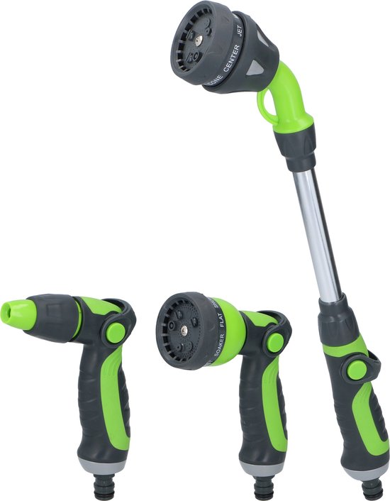 Kinzo 3-Delige Sproeikop Set Tuinslang - Spuitpistool, Sproeipistool en Uitschuifbare... | bol