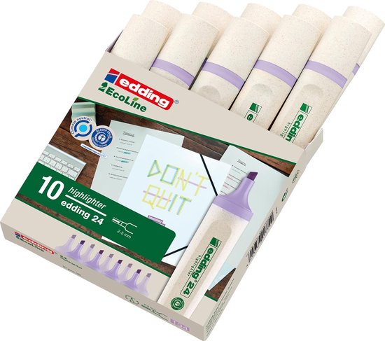 Edding Surligneur Ecoline e-24 violet pastel 10 pièces | bol