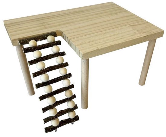 Hamster Houten Platform, Klimladder, Geschikt voor Kleine Huisdieren ...