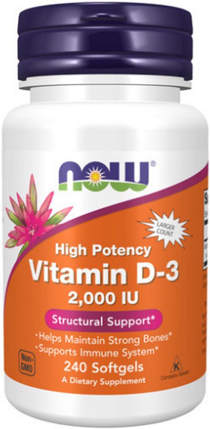 Vitamine D-3 - 2000 IU / 50 mcg - hoog gedoseerd - zonder ...