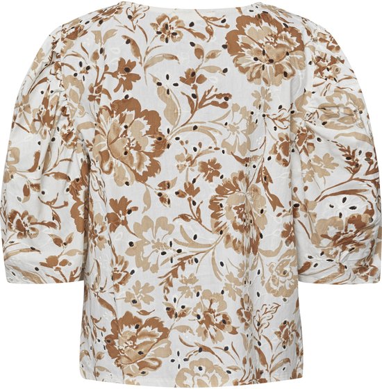 SISTERS POINT Gilma-n.t2 - Dames Blouse - Cream/Brown - Maat S | bol