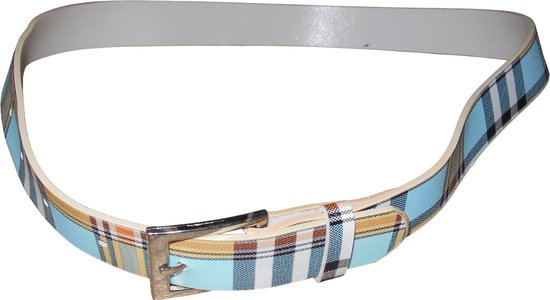 Kinderriem ruitjes-patroon blauwe tinten | bol