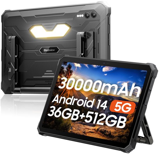 Blackview Active 10 Pro 5G Outdoor Tablet - 11" 36GB+512GB 30000mAh 55W Snel opladen... | bol