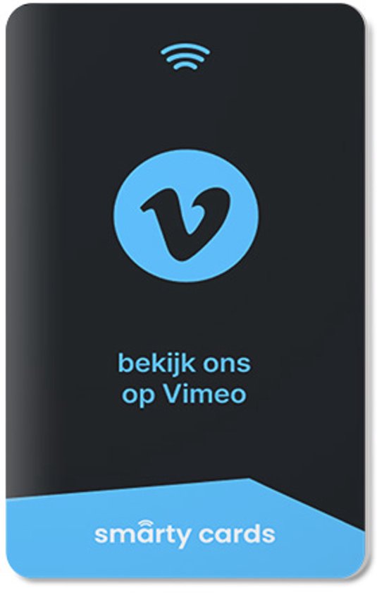 Smarty Cards Blauw Zwart - Vimeo Kaart - NFC - Blauw Zwart ...