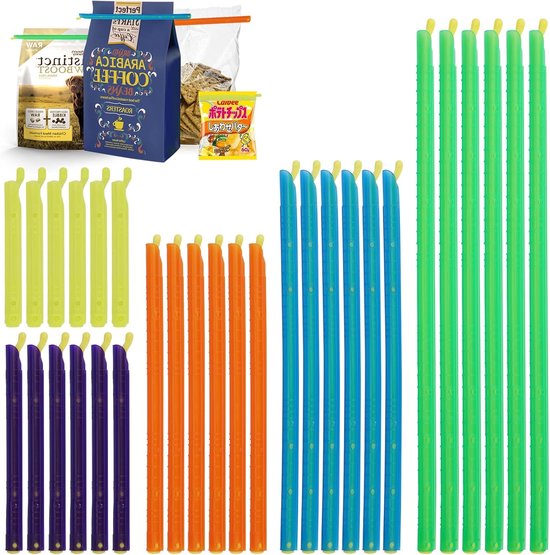 21-delige Set Zaksluit Clips – Herbruikbare Plastic Sluitclips ...