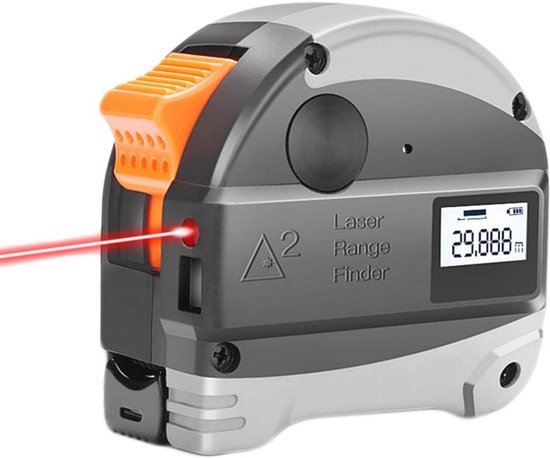 Digitale Laserafstandsmeter met Meetlint - USB Oplaadbare Lasermeter ...