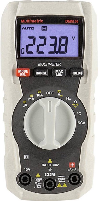 Multimetrix DMM 54 Multimeter Digitaal CAT III 600 V Weergave (counts): 4000 | bol