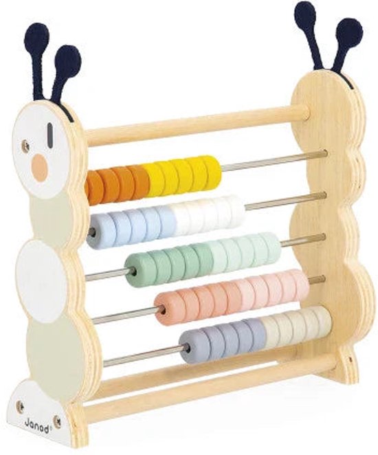 Janod Sweet Cocoon - Houten Telraam Rups - Leuk En Duurzaam Educatief ...