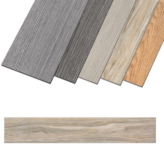 PVC-vloeren, vinylvloeren, zelfklevend, 36 stuks, 5,02 m², houtnerf ...