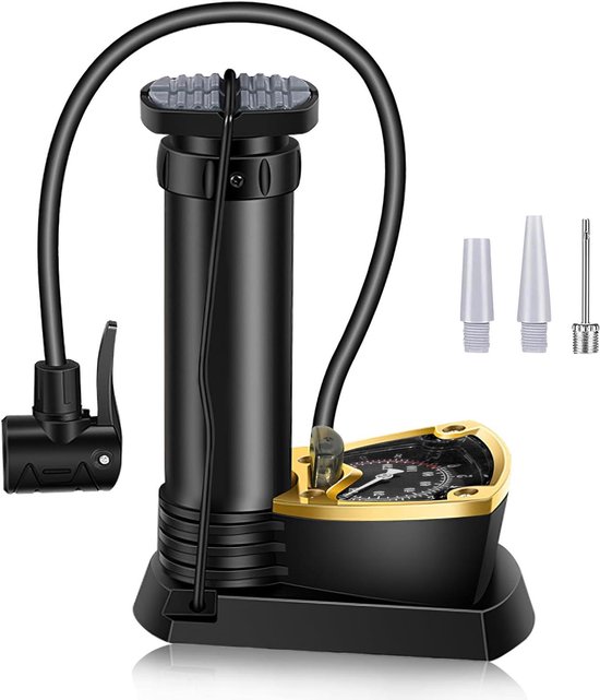 Mini Fietspomp met Manometer - Geschikt voor Fietsen en Sportartikelen - Draagbaar | bol