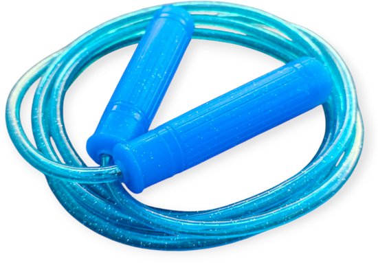 Springtouw Kinderen - Touwtje springen - Springtouw kind Glitter Blauw ...