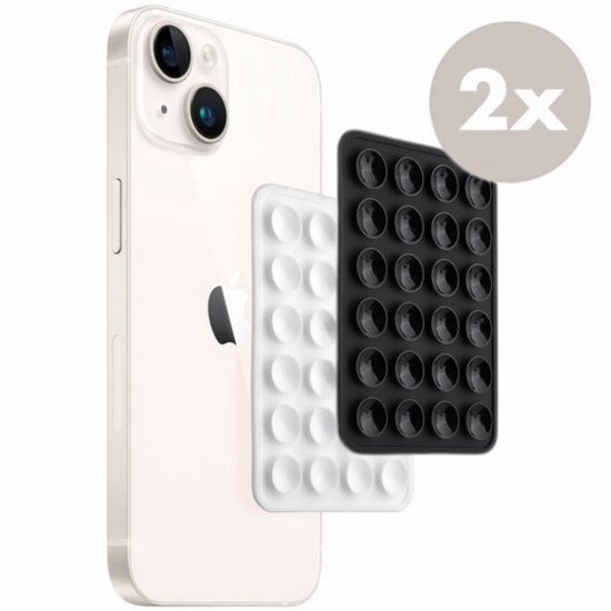 Zuignap Telefoon Sticker - 2-Pack- Octobuddy Popsocket - Zwart & Wit ...