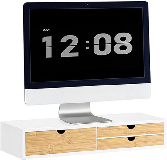 Monitor Stand Riser - Screen Elevation - Desk Organizer - Space -Saving ...