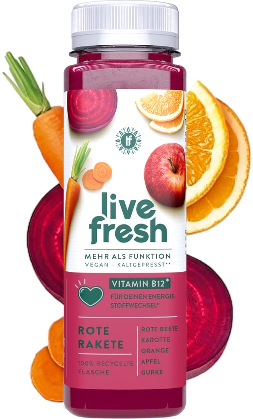 LiveFresh Rote Rakete – Saft – 250ml | bol