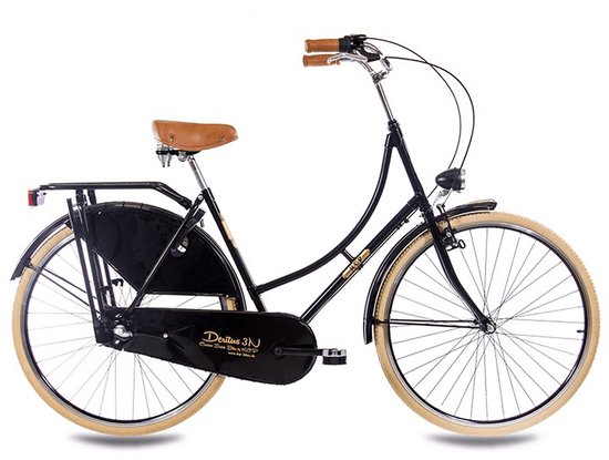 Leader Holland kcp - Damesfiets 28 inch - Omafiets - Framemaat 53 cm - Nexus 3 - Zwart | bol