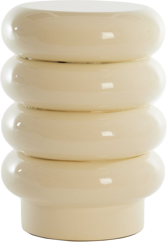 Light & Living - Bijzettafel MIROGI - Ø30x40cm - Wit | bol