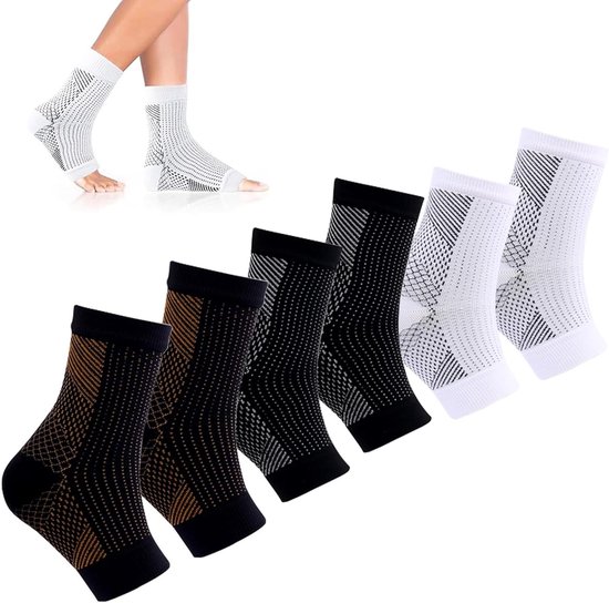 Enkelsteun orthopedische compressiesokken - 3 paar voor heren en dames ...